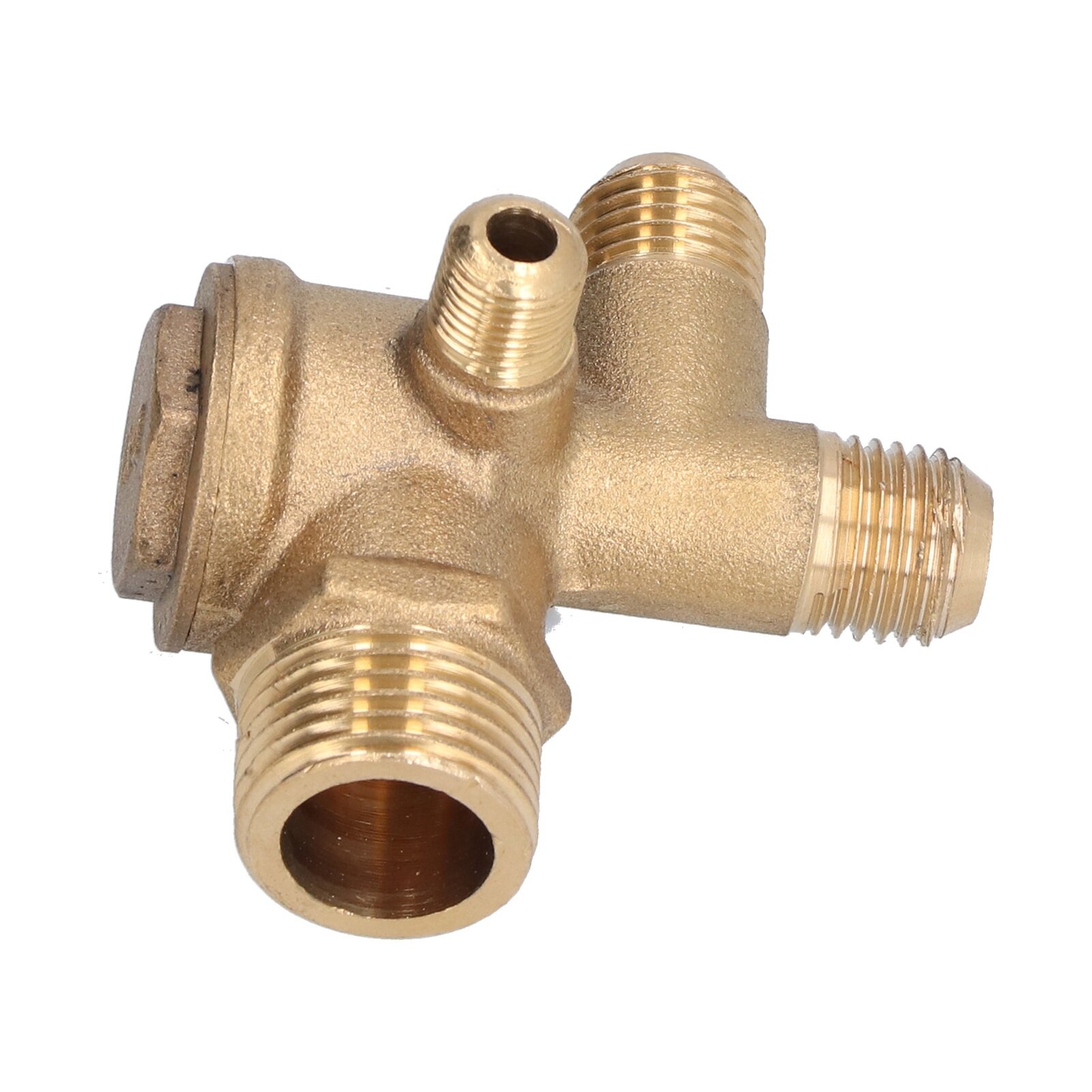 Запасные компоненты клапана воздушного компрессора, латунный 4-ходовой двойной трубный обратный клапан, аксессуар 10x14x14x20,5 мм/0,4x0,55x0,55x0,8 дюйма