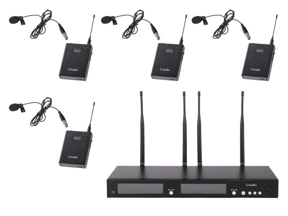 Laudio RWS-4BLV Беспроводная микрофонная система, 4 петличных микрофона