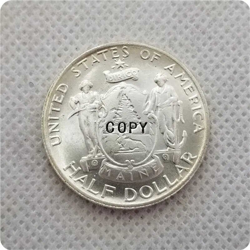 Копия монеты Maine Commemorative Half Dollar 1920 DASHUMIAOCOIN