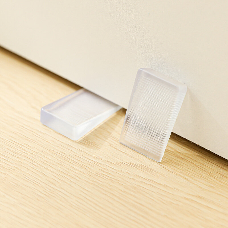 Дверные клинья, для мебели, противоскользящие, ПВХ, прозрачные, 5X3X1 CM,16 шт