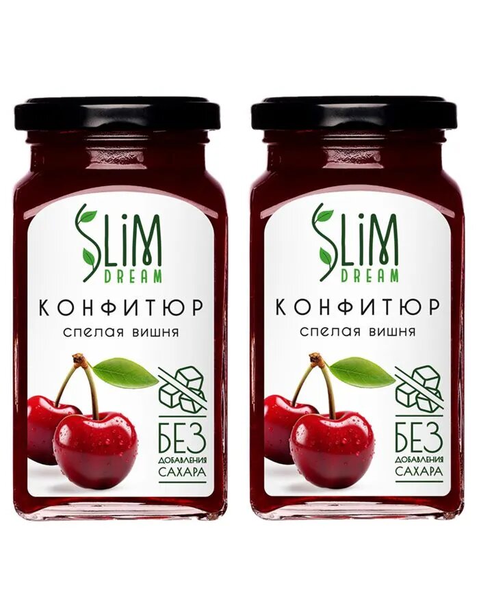 Конфитюр вишневый без добавления сахара Slim Dream, 300 г х 2 шт