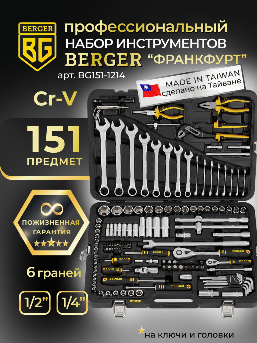 Набор инструментов BERGER 151 предмет "франкфурт"