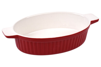 Форма для запекания керамическая овальная 27х15х6см красная, Appetite