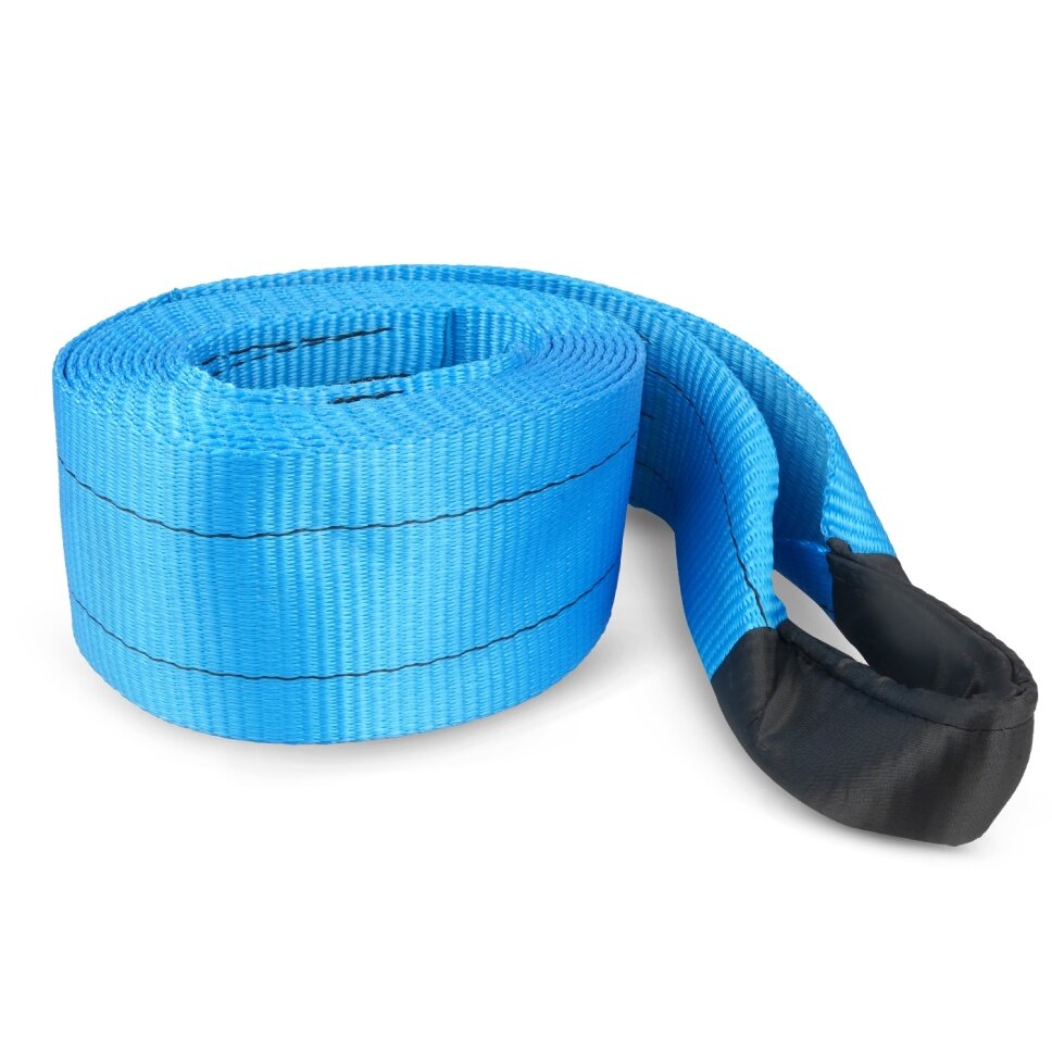 Трос буксировочный (усиленный, цвет-синий) AVS EXPERT ST-205S 20т 5м. петли