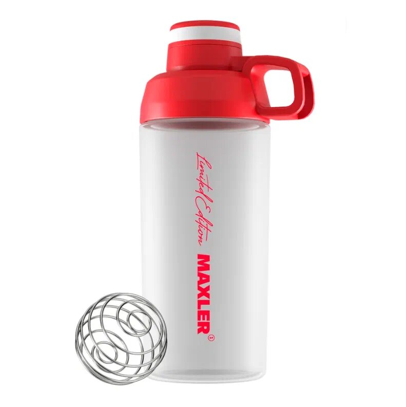 Maxler Шейкер Essence H-581 (600 мл) (прозрачный с красной крышкой)