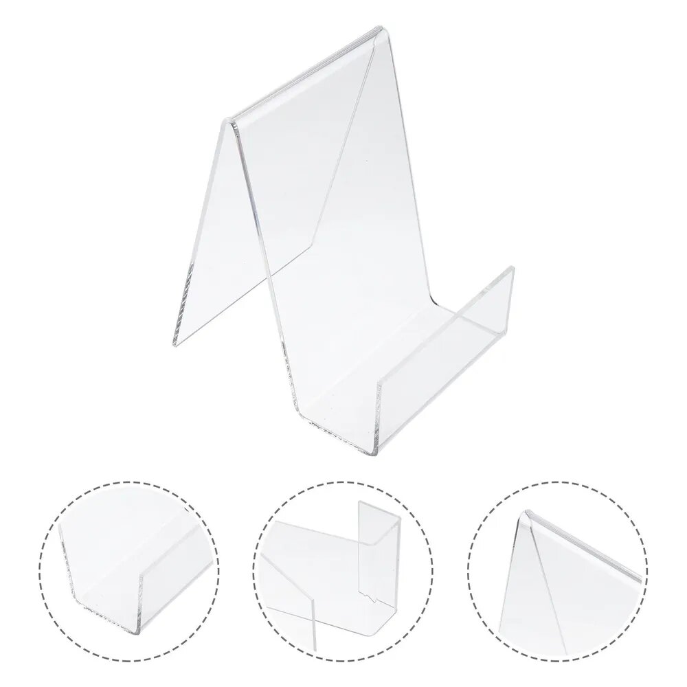 Подставка для книг из прозрачного акрила, вертикальная стойка для настольного дисплея, 2 шт