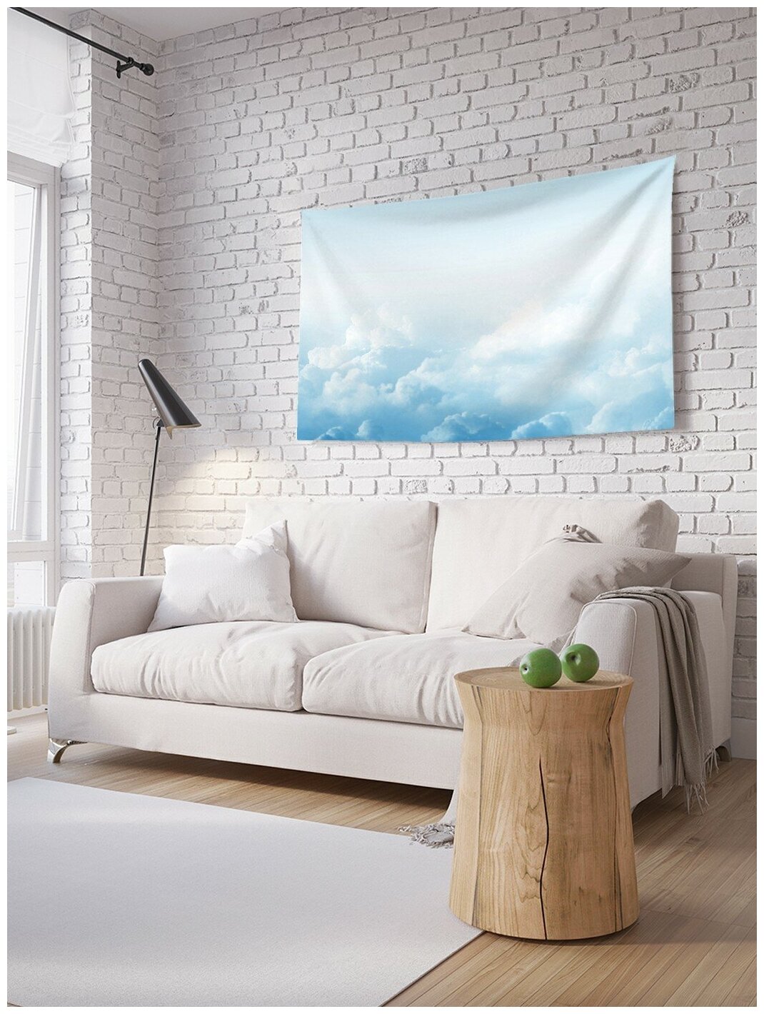 Фотопанно на стену горизонтальный постер 100х150 "Облачное море", JoyArty