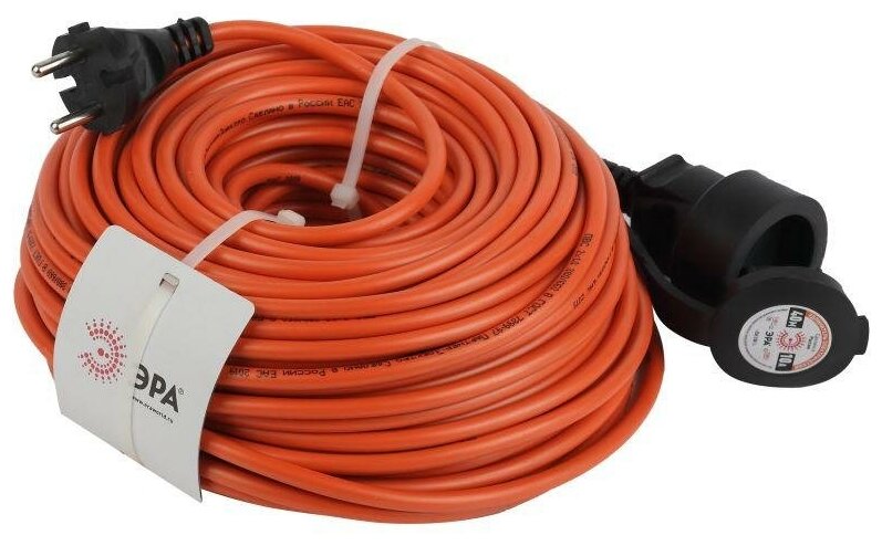Удлинитель-шнур 1х40м без заземл. 10А IP20 UPx-1-2х1-40m ПВС 2х1 (бухта) Эра Б0046808