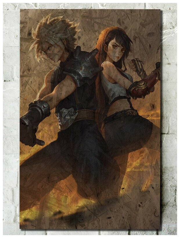 Картина интерьерная на рельефной доске, размер 47х30, материал ОСП игра Final Fantasy Type-0 - 11160 В