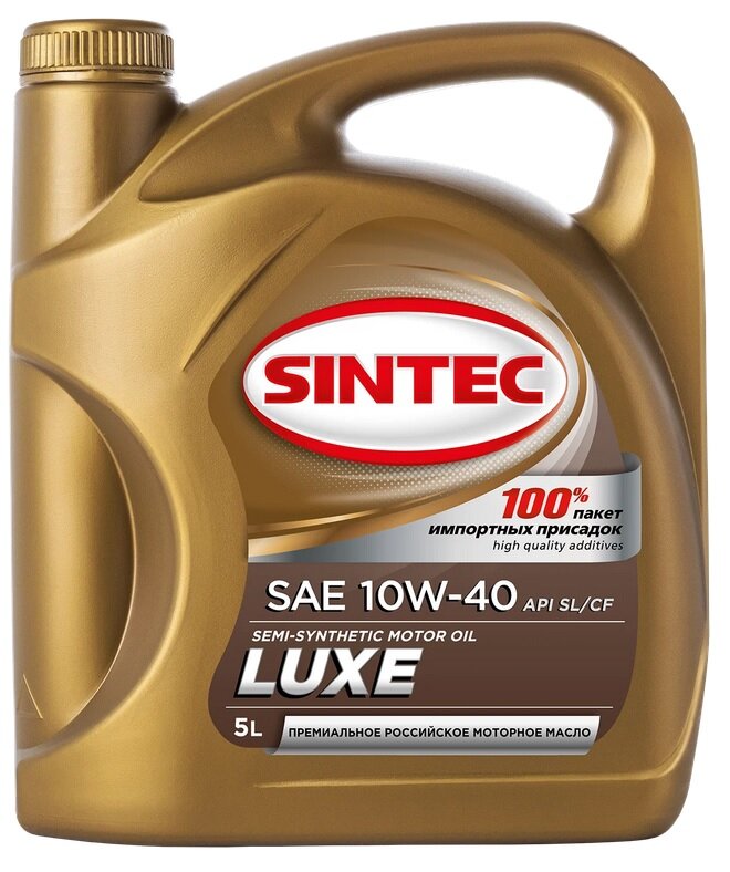 Полусинтетическое моторное масло SINTEC LUXE 10W-40 API SL/CF, 5 л