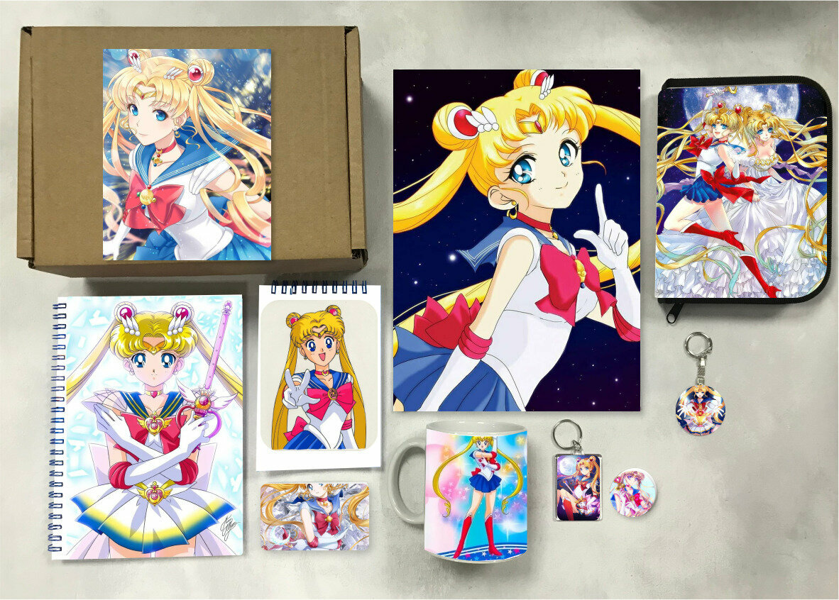 Подарочный бокс GOODbrelok принт "Сейлор Мун, Sailor Moon" - 0009