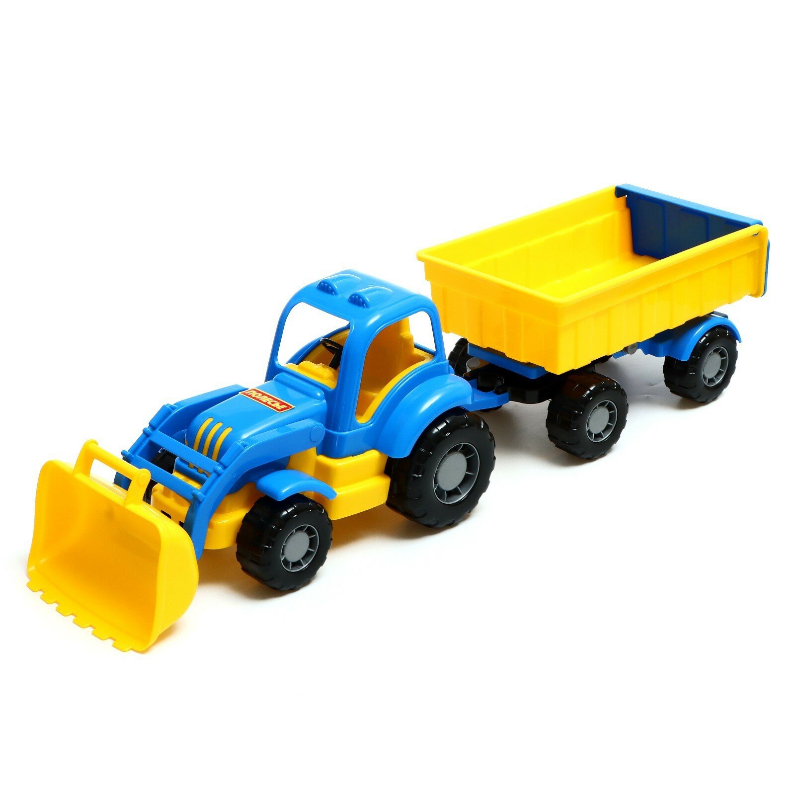 Трактор с прицепом №1 и ковшом «Силач», микс