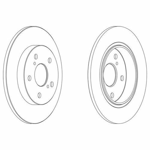 Диск тормозной задний TOYOTA AURIS VAN, AURIS, COROLLA (E15) Ferodo DDF1645