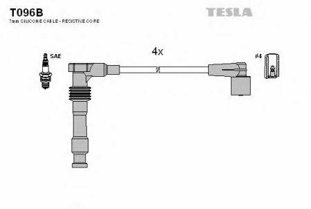 Провода зажигания OPEL ASTRA F 1.6I 1994-98, CORSA TESLA T096B
