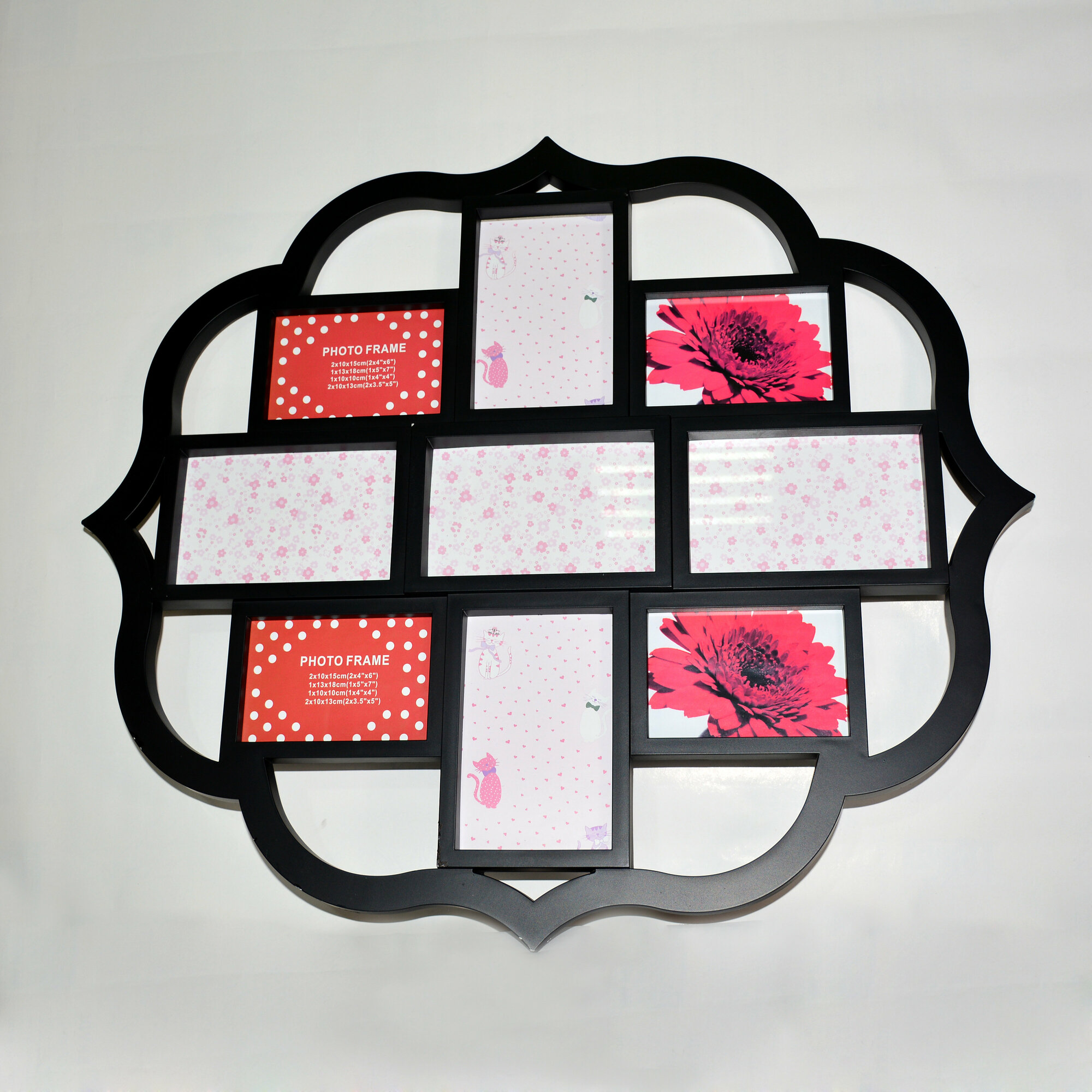 Коллажная фоторамка на 9 фото "Цветок"