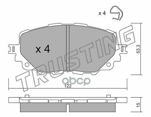 К-т дисков. тормоз. колодок FIAT 124 Spider , MAZDA MX-5 IV (ND) 1.5, 2.0 2015- F Trusting арт. 10860
