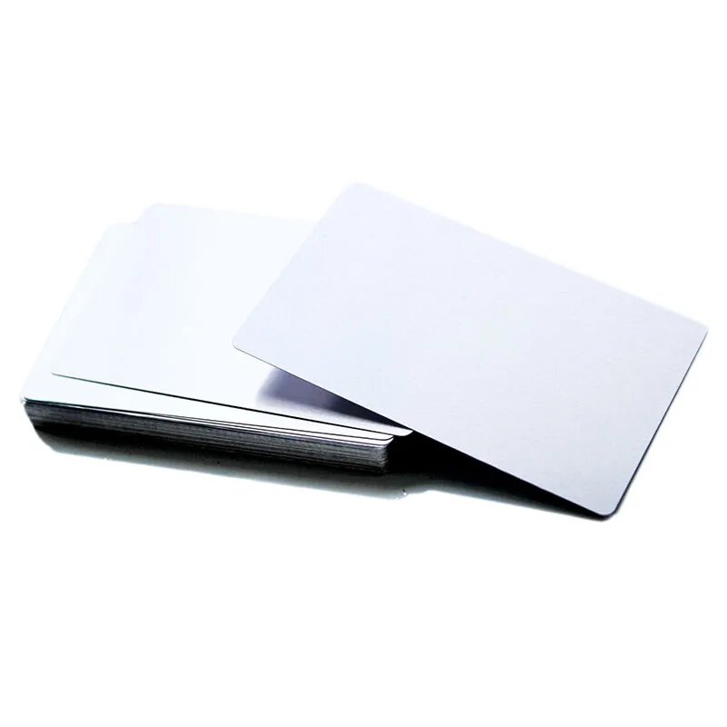 Металлические визитные карточки из алюминия 10 шт. серебристый