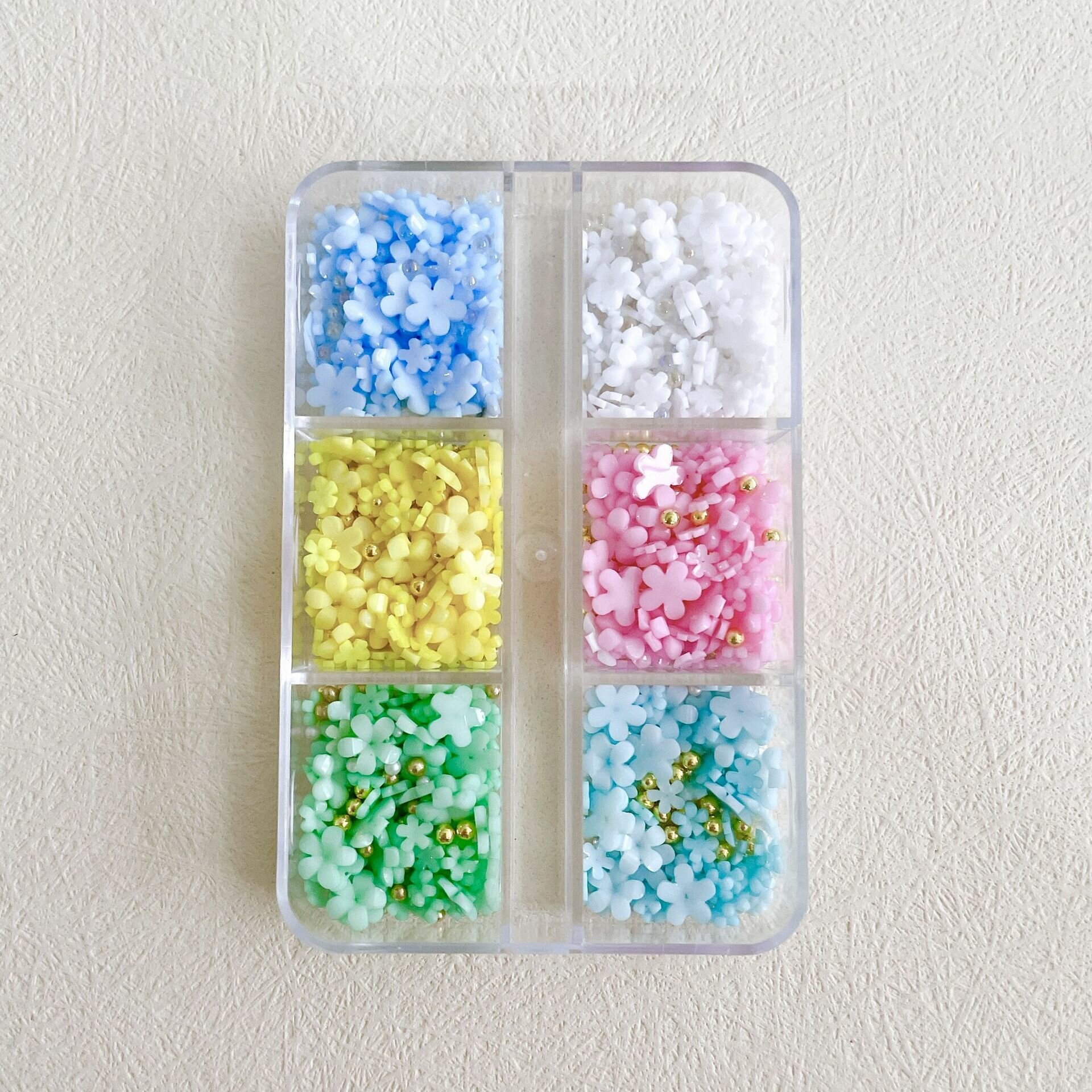 Набор украшений для ногтей Other "Цветок из смолы", смола, 6 шт