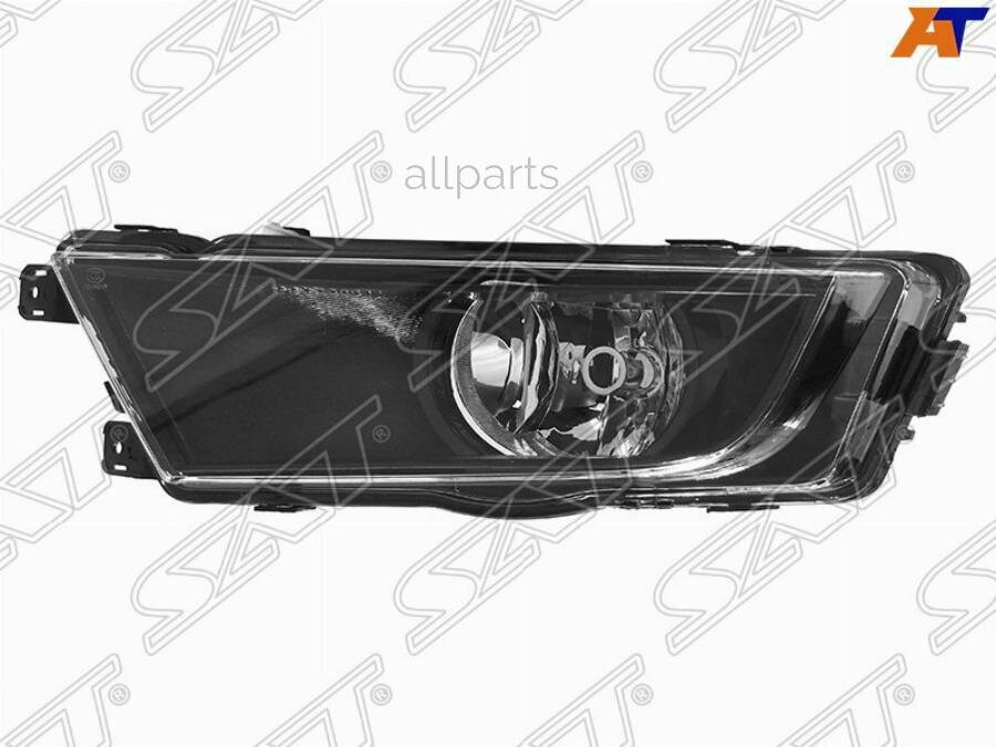 SAT ST-665-2013L-UE2 Фара противотуманная (Слева/ Чёрная) Skoda Octavia 12-17