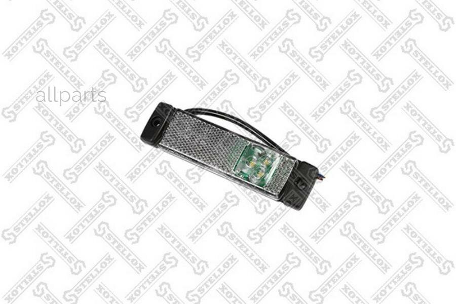 STELLOX 8733532SX фонарь габаритный ! белый прямоуг. светод-ый 130x32 с кабелем0.5м\DAF, Krone