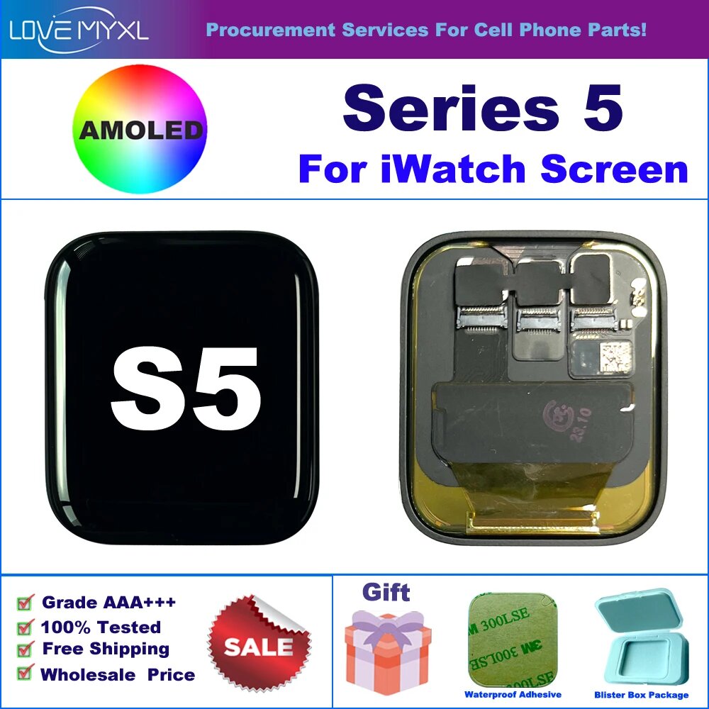 OLED для Apple Watch серии 10, 9, 8, 7, 6, 5, 4, 3, 2, 1 ЖК-дисплей, дигитайзер сенсорного экрана, запасные части iWatch 38/40/41/42/44/45/46/49 мм iWatch S7-45mm