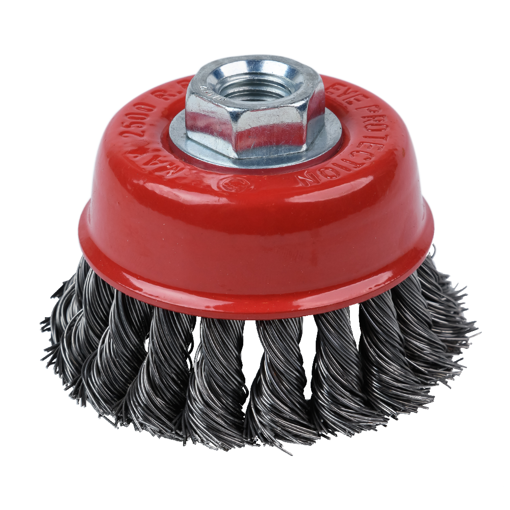 Щетка (корщетка) жесткая проволока 75 мм М14 (чашка) усиленная YIDA T784757