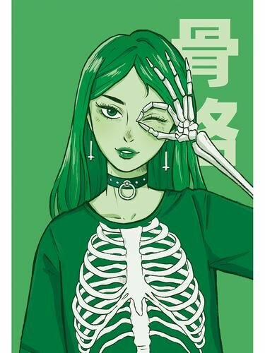 Скетчбук Точкабук Аниме. Девушка-скелет (блок в точку), (Проф-Пресс, 2023), 7Б, c.96