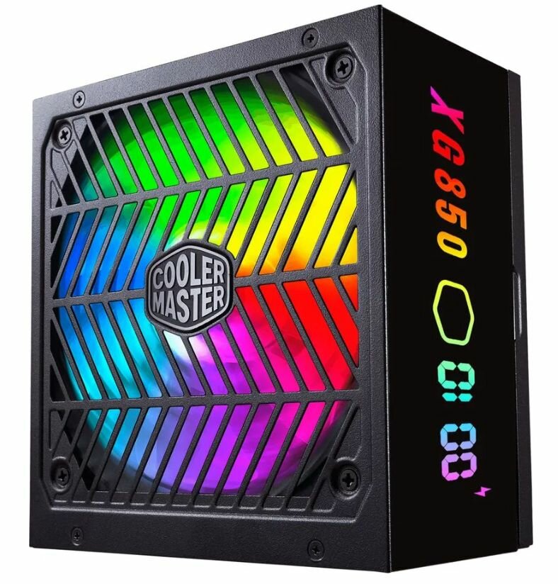 Блок питания Cooler Master XG850 PLATINUM Plus 850W (MPG-8501-AFBAP-XEU) черный - 850 Вт, 80+ Platinum, ATX 20+4 пин, 8 pin + 8 pin CPU, 12 SATA, 6 x 6+2 pin PCI-E