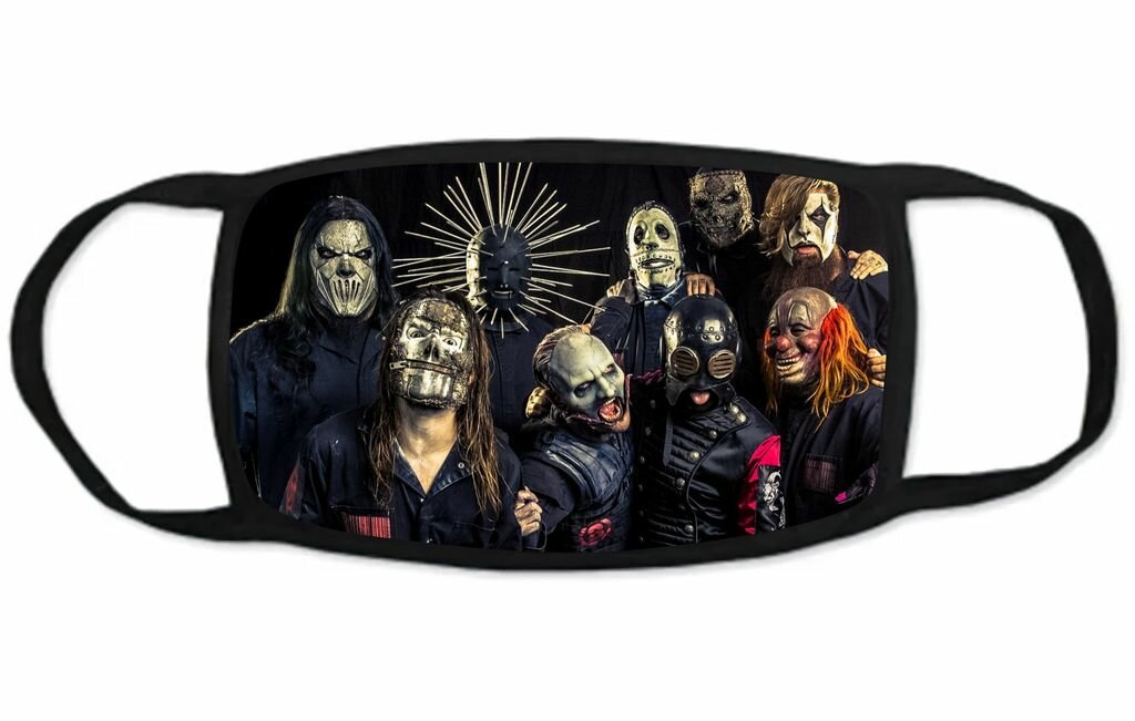 Маска защитная тканевая на лицо Slipknot, Слипнот №1, Детская - 18 на 10 см