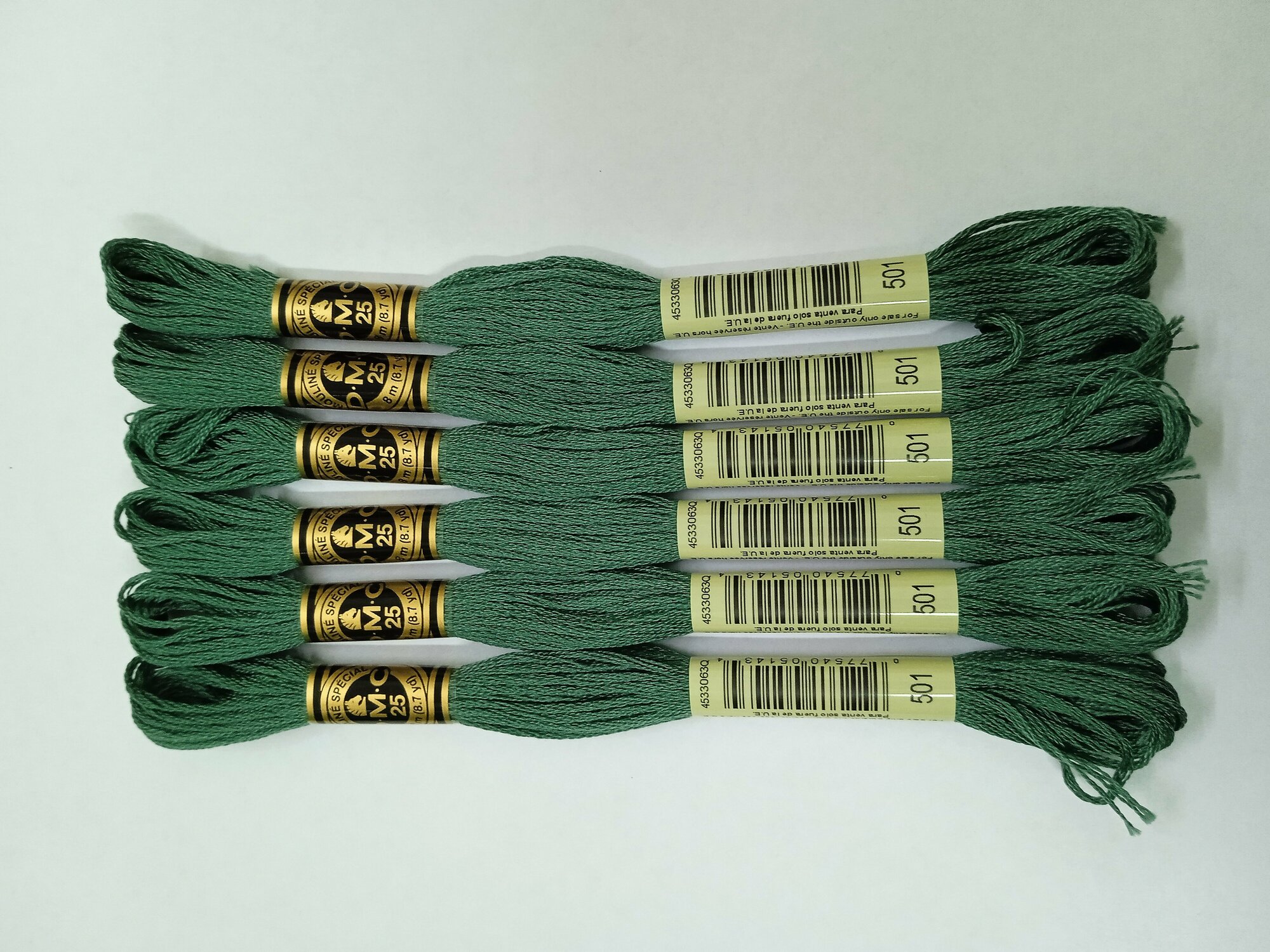 Набор ниток мулине, 8 м, 6 шт DMC-501_6