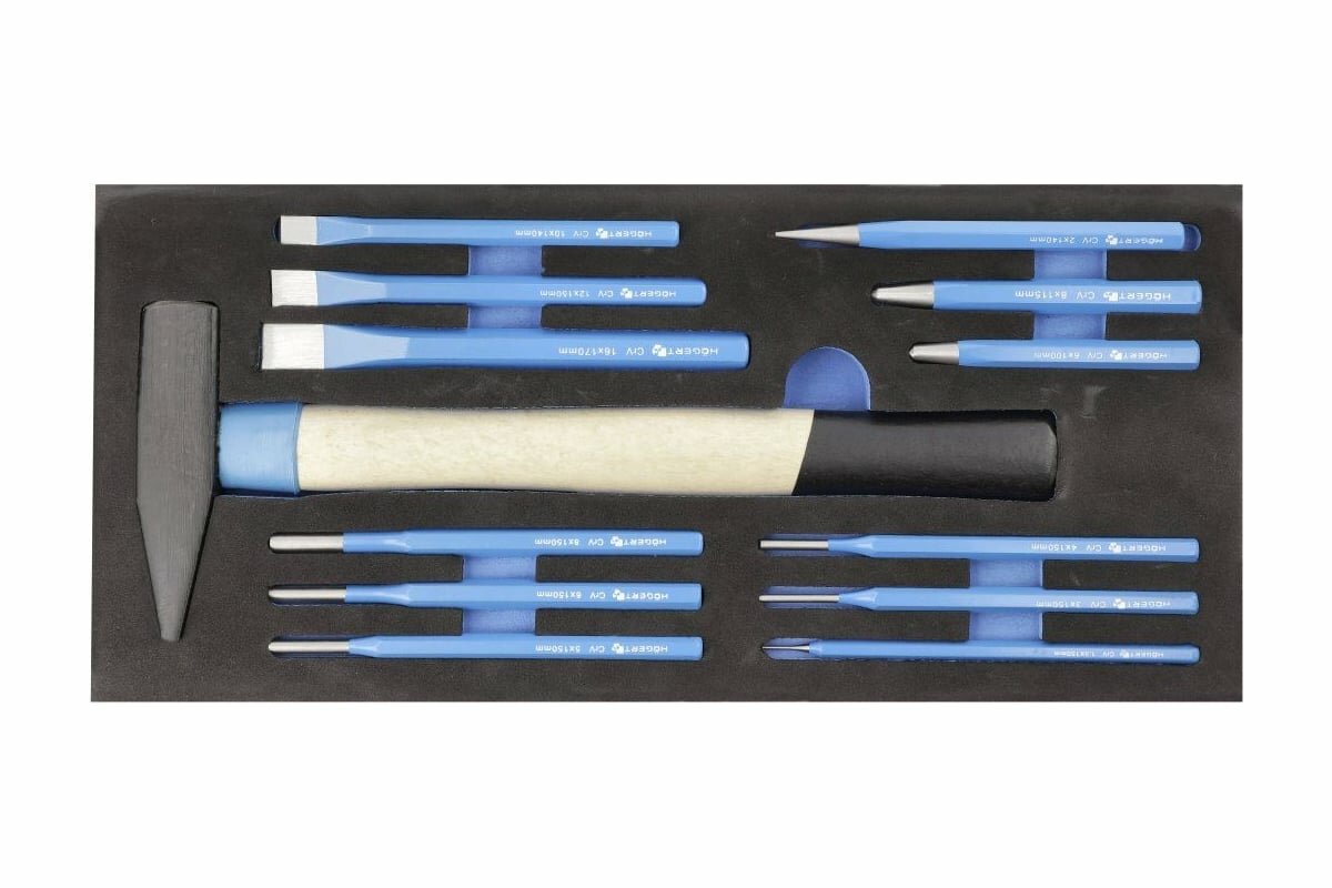 HOEGERT TECHNIK Набор инструментов 10 шт с ложементом EVA HT7G151 в компактном кейсе