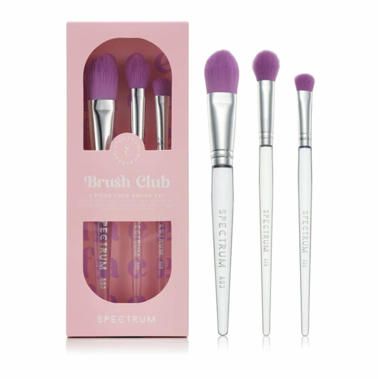 SPECTRUM Набор кистей для макияжа Brush Club 3 Piece Brush Set