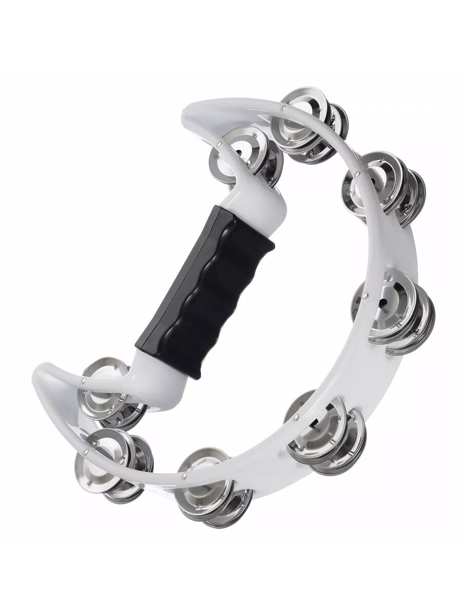 TX9-16 WH Тамбурин в форме полумесяца