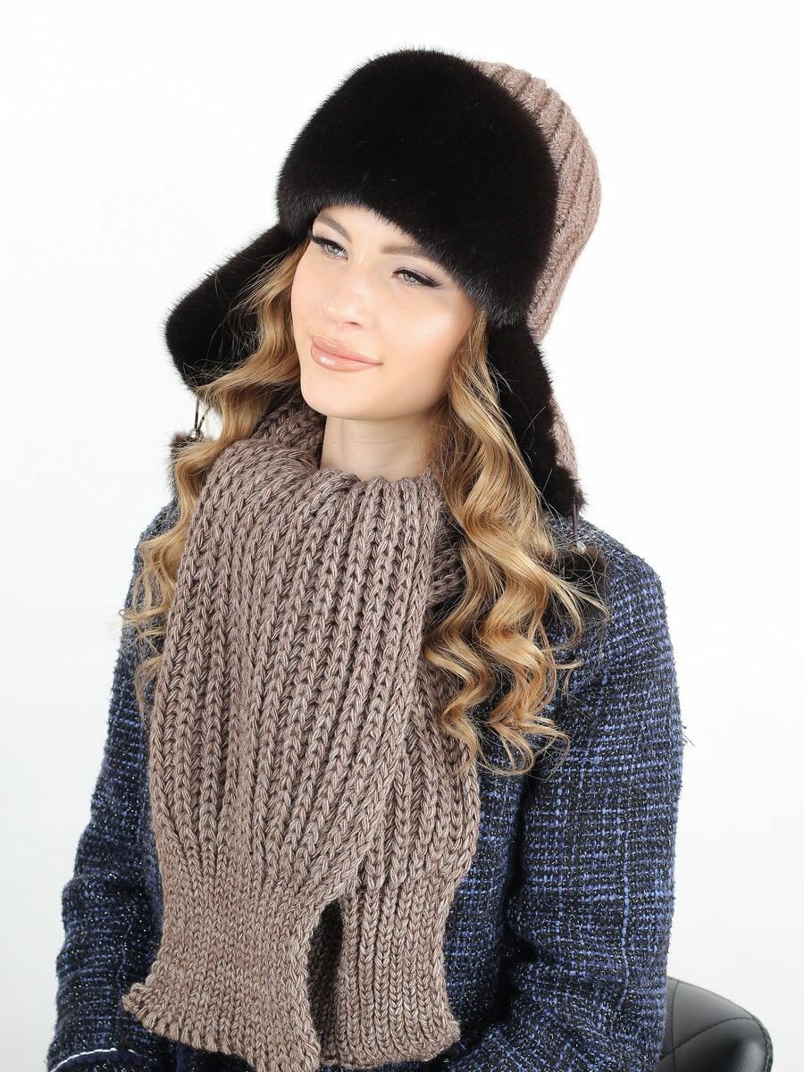 Шапка-ушанка для девочек и женщин