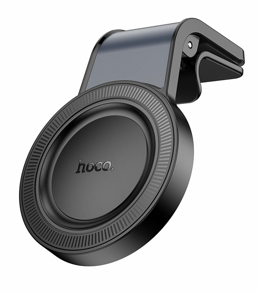 Магнитный держатель MagSafe Hoco H59 Show ring magnetic car holder (L air outlet) black/metal gray