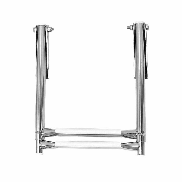 Трап телескопический складной, 2 белых ступени (ширина 305 мм.) (10269424)