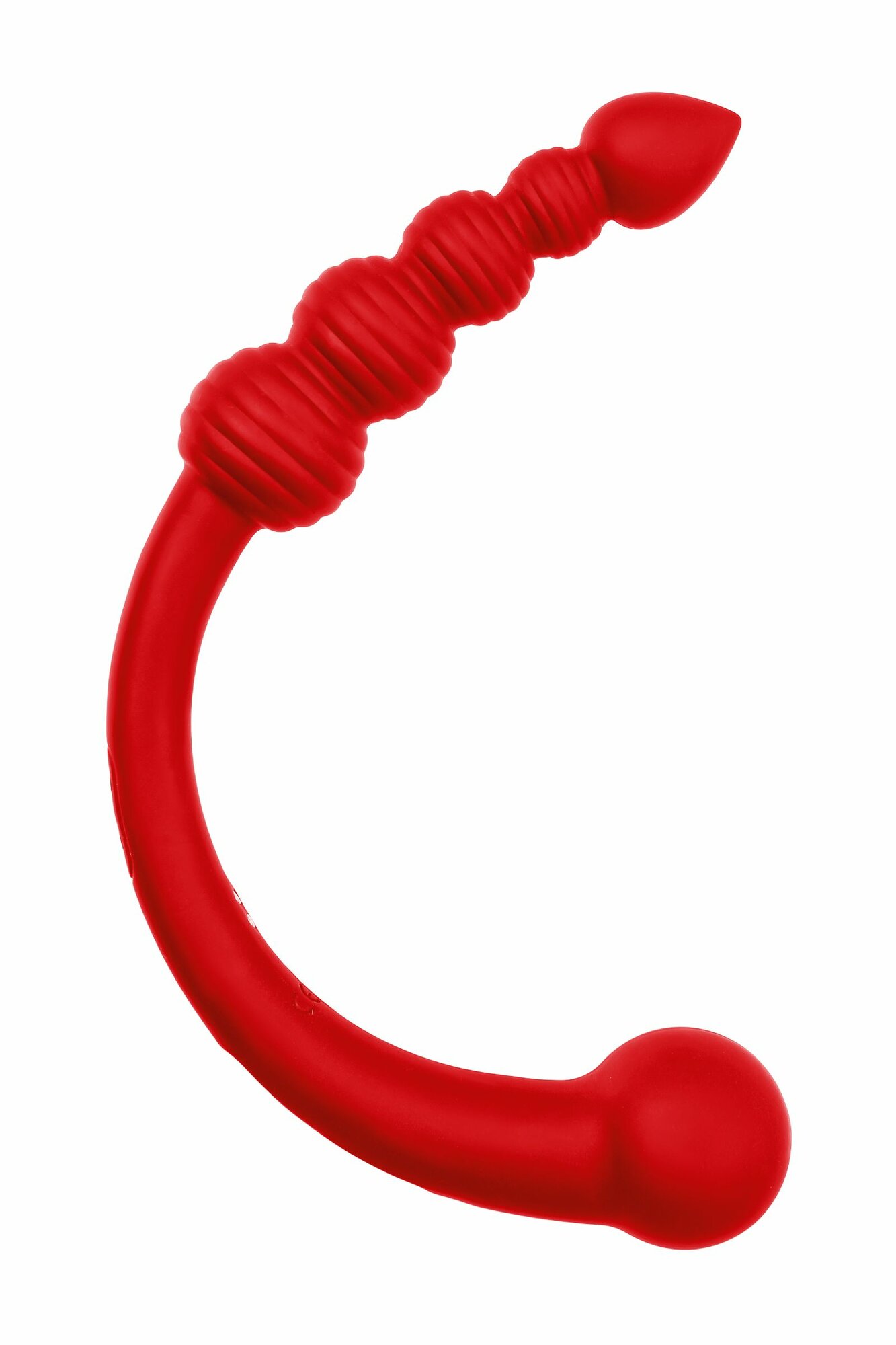 Красный двусторонний вибратор - 35 см,35 см,4 см, красный, силикон, с вибрацией, Унисекс, Вибраторы