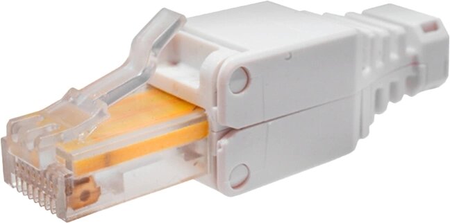 10-0218-1 / Коннектор Suprlan (10-0218-1) UTP кат.5E RJ45 с защитным колпачком серый (упак:1шт)