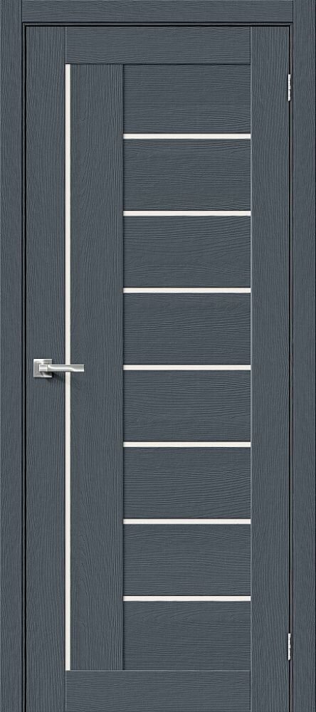 Межкомнатная Дверь с Экошпоном Bravo Браво-29 Stormy Wood / Magic Fog 800x2000мм (Полотно+Коробка+5 Наличников) / Браво.