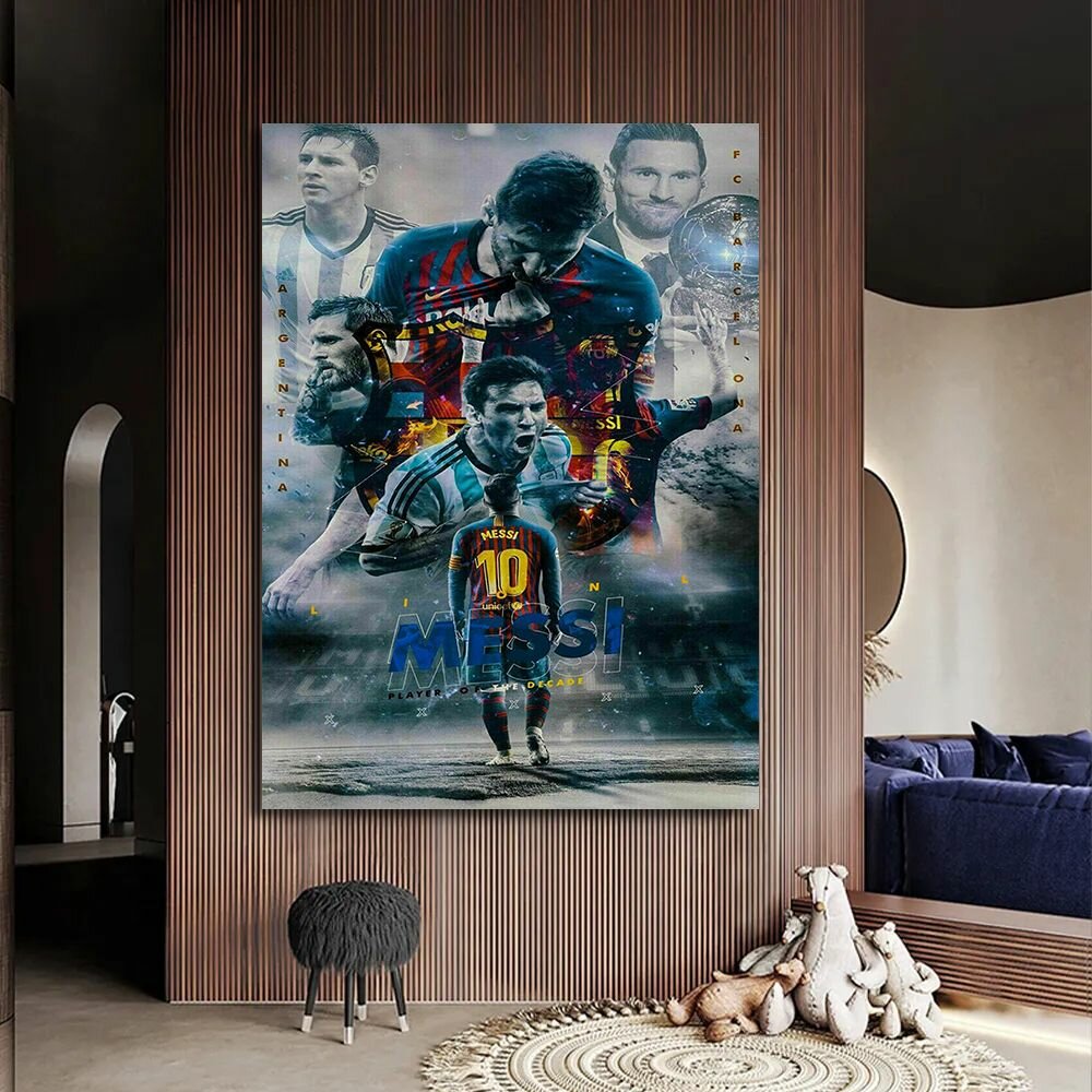 Постер Лионель Месси, футбол, 20х30 см.