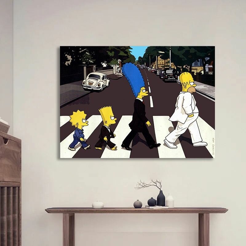 Картина "Гомер Симпсон", на холсте, 20x30 см, крепление "крокодил", печать, поп-арт
