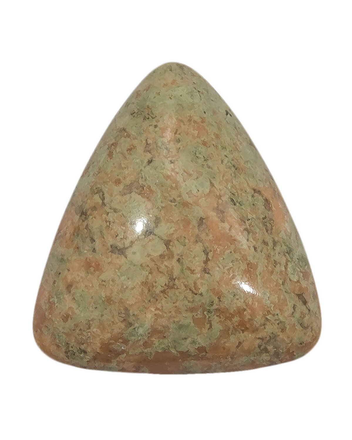 Кабошон Унакит, размер: 25х23х7 мм, натуральный минерал.