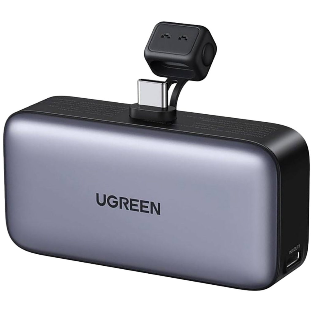 Внешний аккумулятор UGREEN PB503 5000 mAh, PD 20 W, серый, ультракомпактный