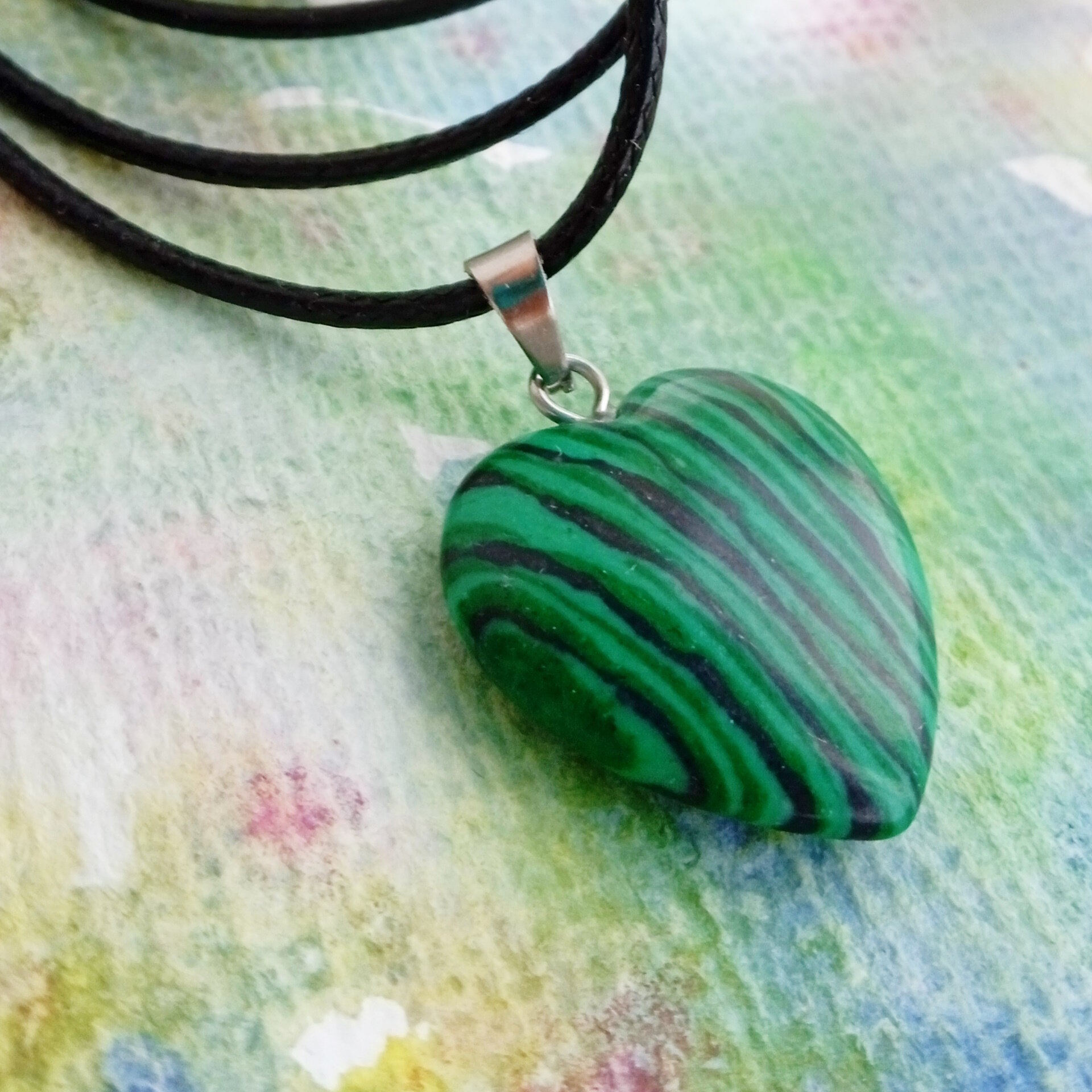 Колье, малахит