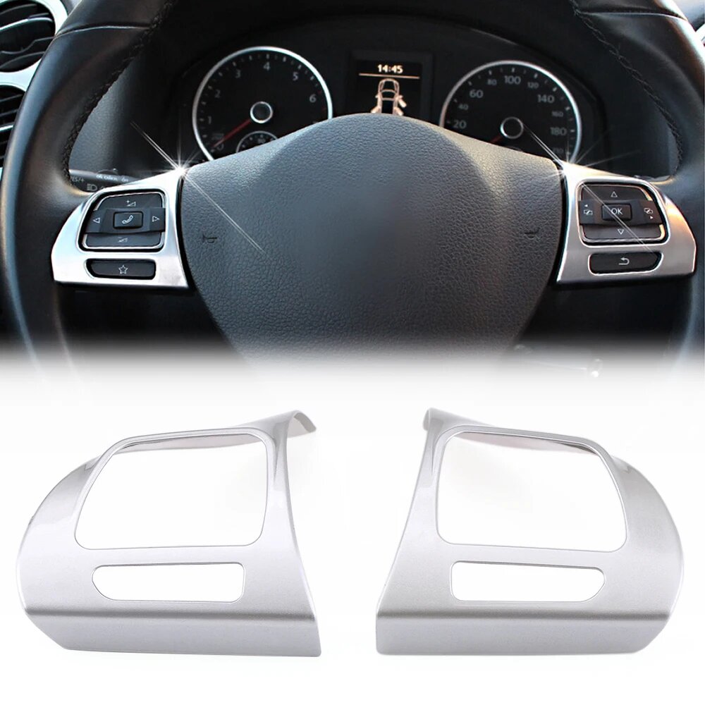 Хромированная кнопка на руль для VW Volkswagen Passat CC Golf 6 Mk6 Jetta MK5 MK6 Lavida Tiguan Touran PASSAT B6 B7L