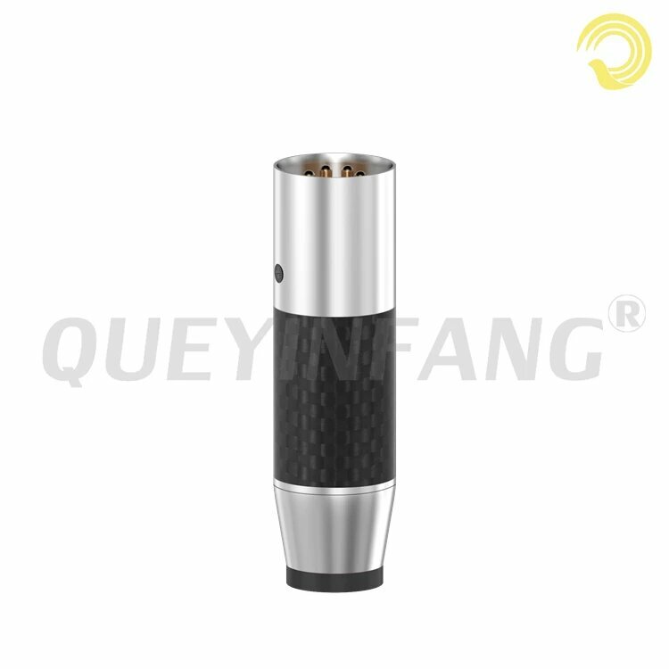XLR разъем QUEYINFANG 4-контактный, черный 7.5mm