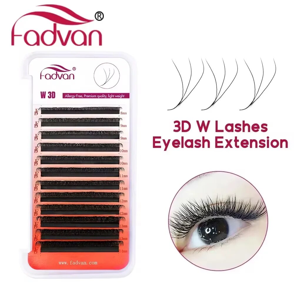 Fadvan W 3D ресницы из норки D, 10 мм