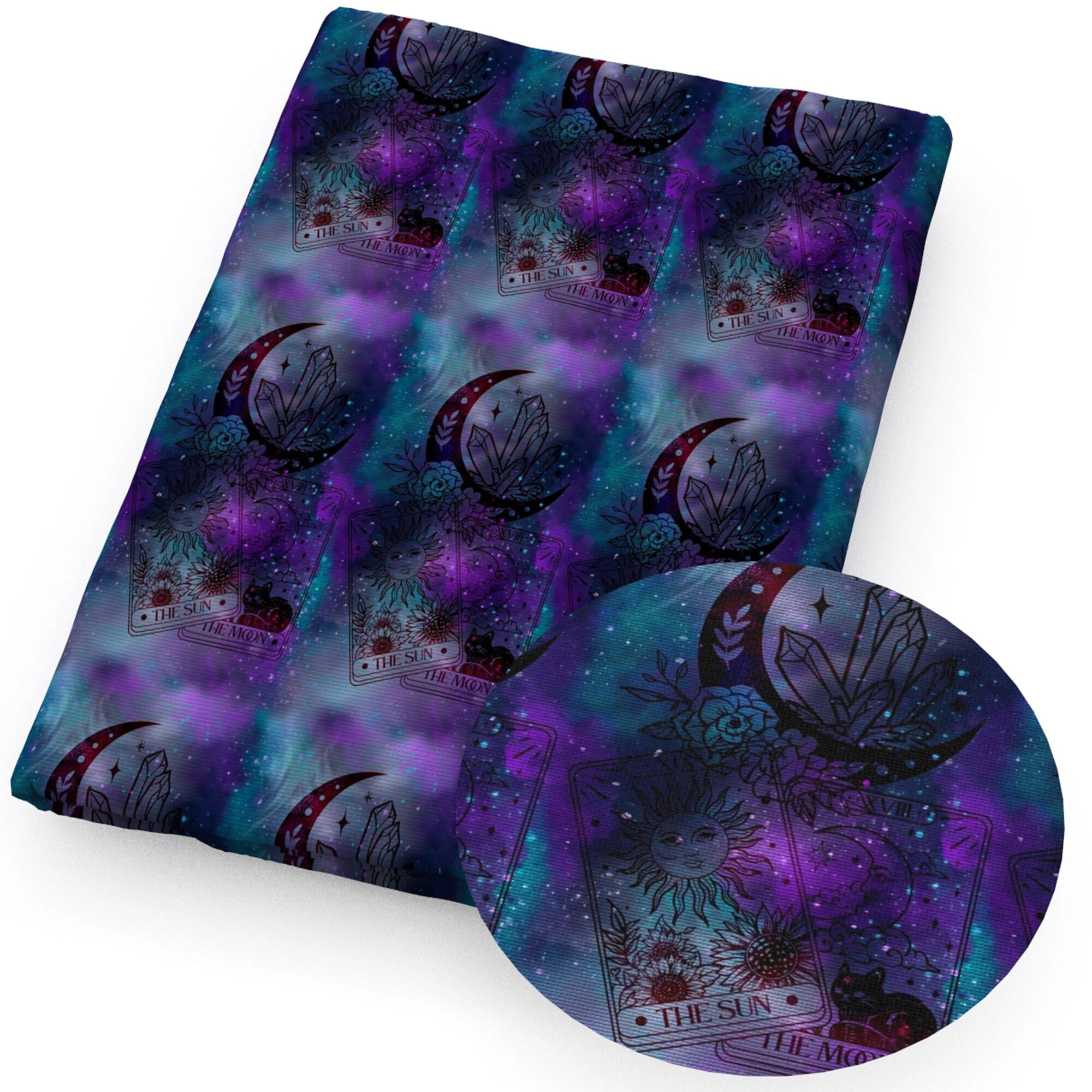 Черная грибная ткань полиэстер хлопок 50*145 см для шитья Фиолетовый, polyester canvas, 1232923