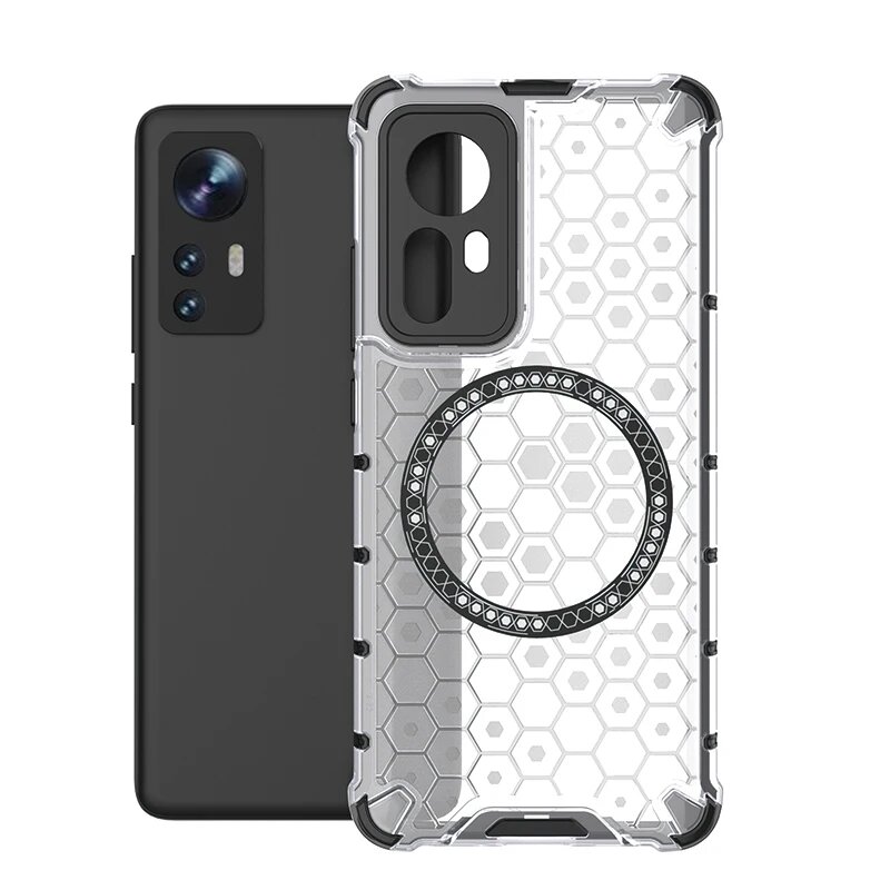 Чехол для Xiaomi 12 Pro с магнитным кольцом, Clear