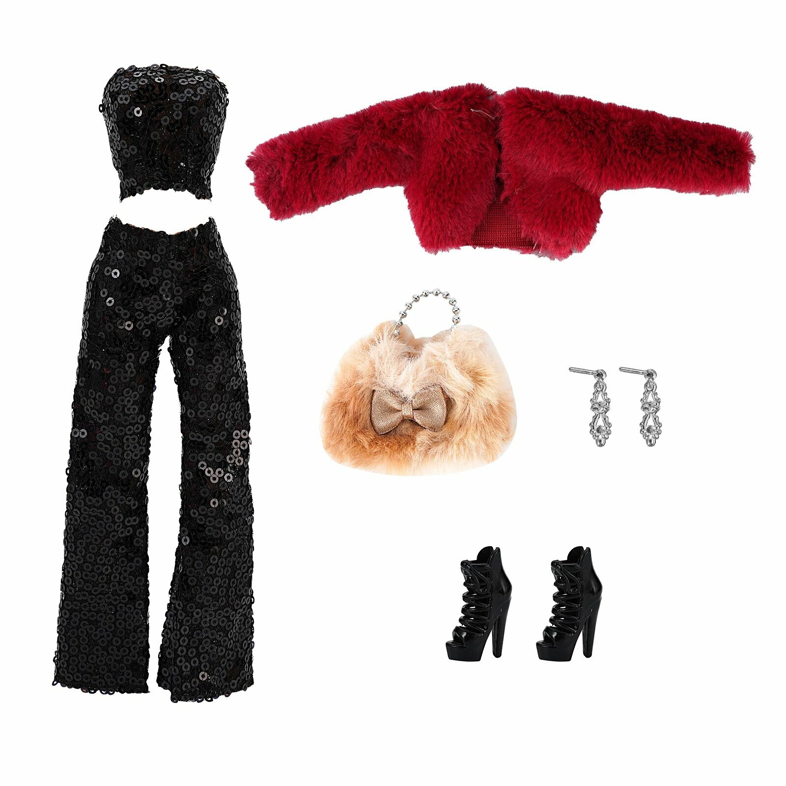 Модная кукольная одежда/платье, плюшевое пальто + сумка + обувь для 30 см, аксессуары для кукол, ювелирные изделия 1/6 BJD Blythes, юбка, детские игрушки, подарки